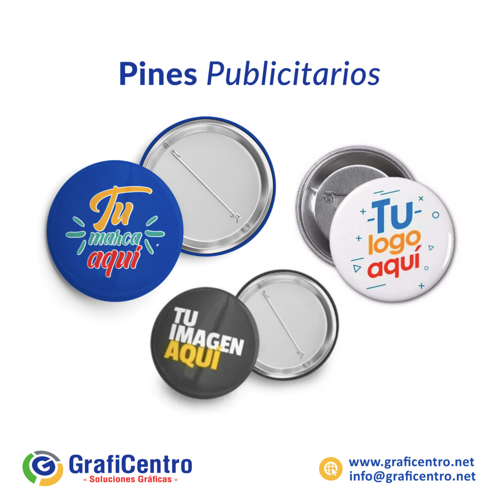Pines publicitarios - botones promocionales
